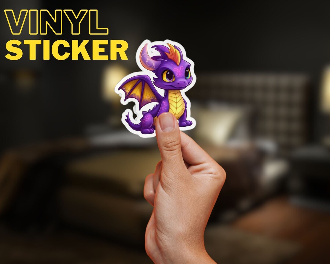 Purple Dragon Inspired by Spyro Sticker Dragon Sticker Vinyl - Etsy