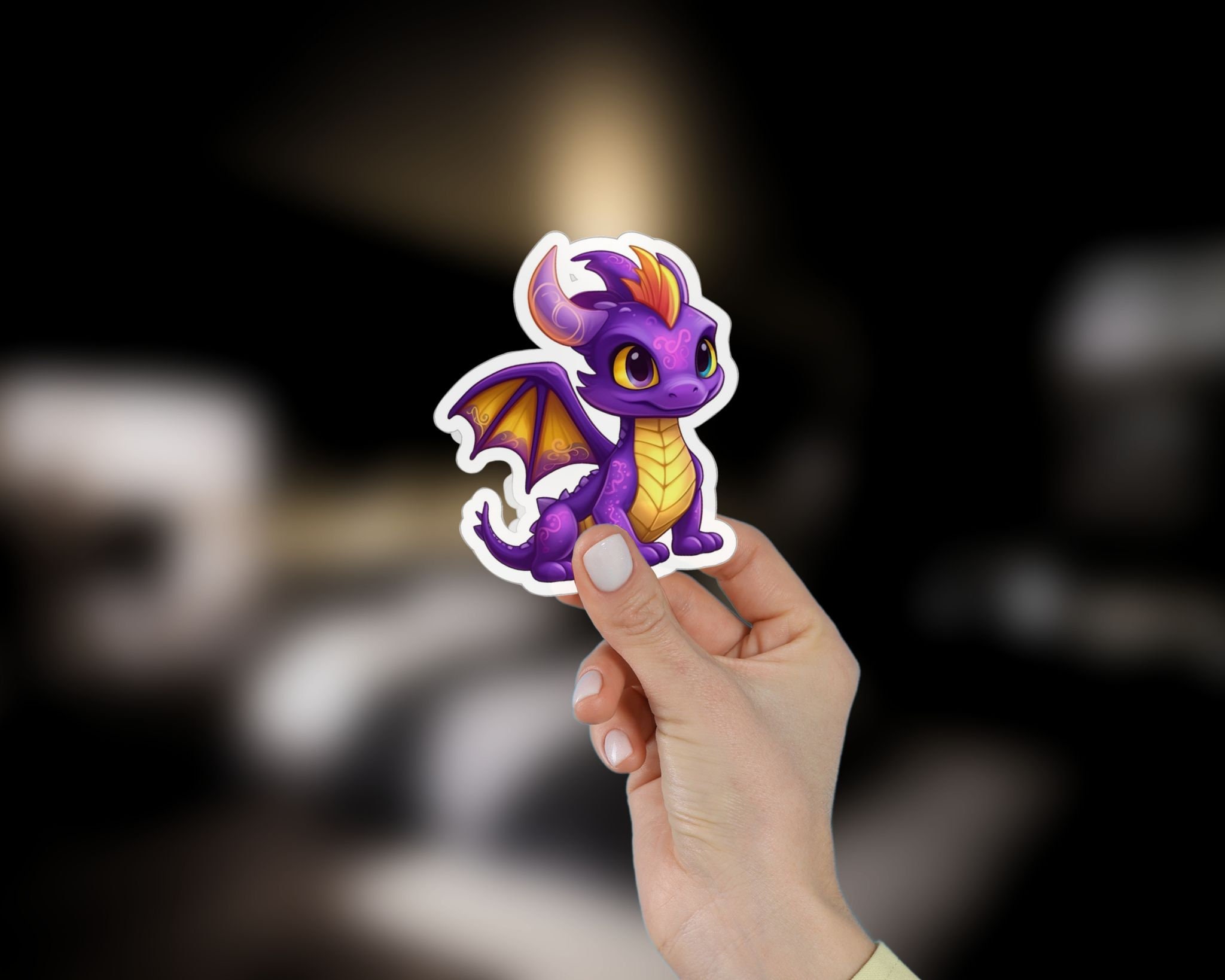 Purple Dragon Inspired by Spyro Sticker Dragon Sticker Vinyl - Etsy