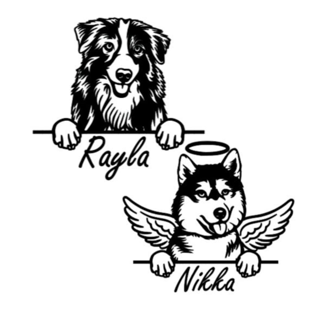 Customizable Dog Vinyl Decal over 200 Different Breeds of - Etsy