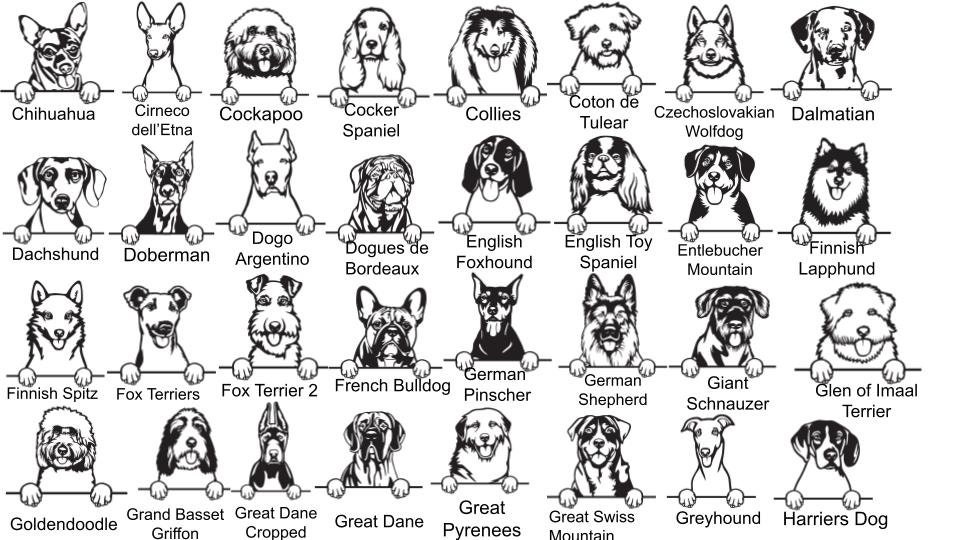 Customizable Dog Vinyl Decal – Over 200 Breeds Available! - Etsy