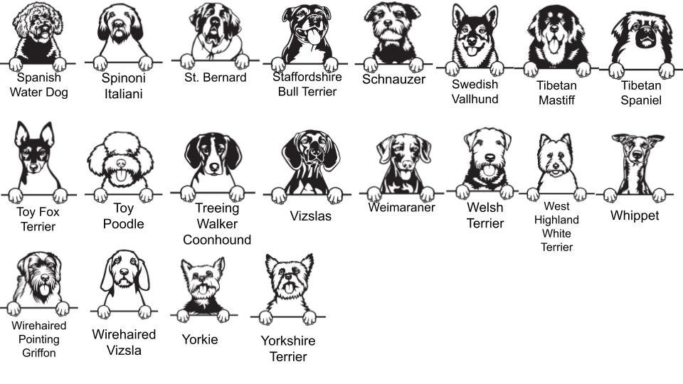 Customizable Dog Vinyl Decal – Over 200 Breeds Available! - Etsy