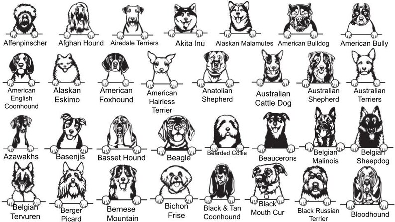 Customizable Dog Vinyl Decal – Over 200 Breeds Available! - Etsy