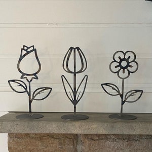 Steel Flowers DXF Files Digital Download- Rose/tulip/lily- Plasma/laser ...