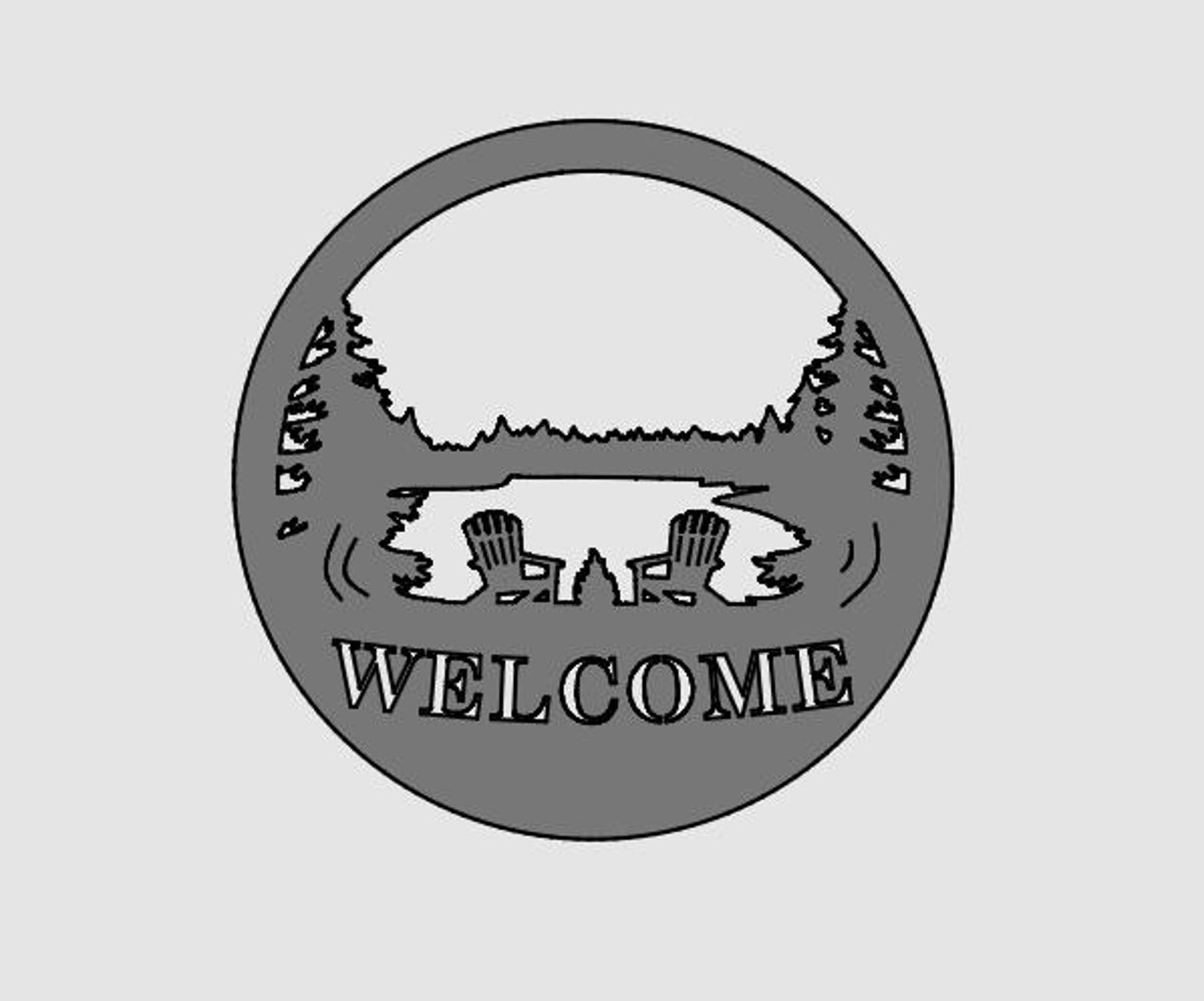 Lake Welcome Sign DXF File, Plasma/laser/water Jet Table Cut Ready - Etsy