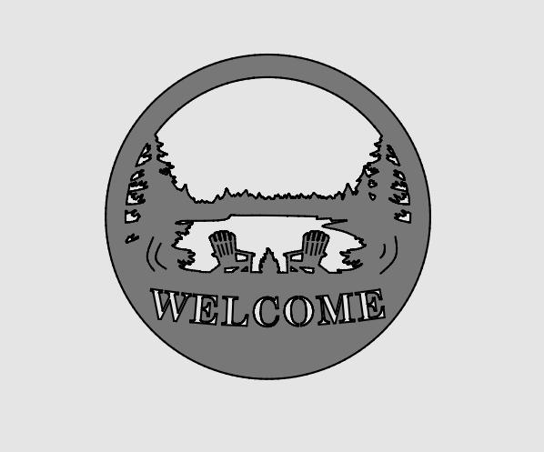 Lake Welcome Sign DXF File, Plasma/laser/water Jet Table Cut Ready - Etsy