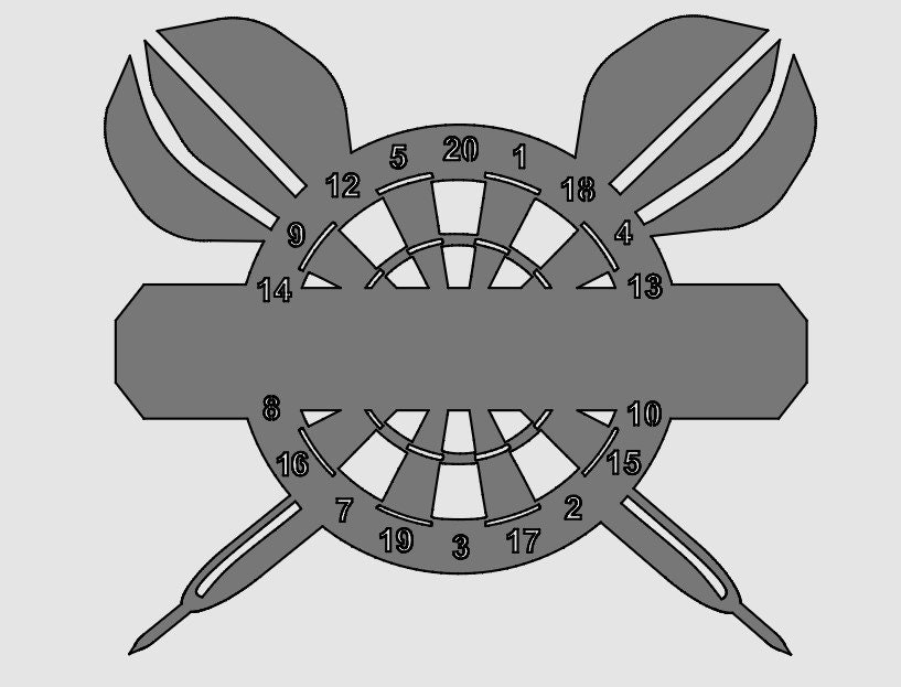 Dart Board Sign DXF File, Plasma Table Cut Ready - Etsy