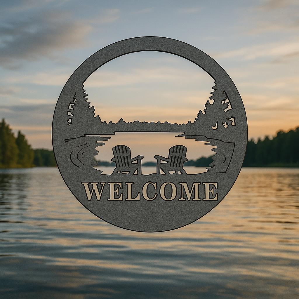 Lake Welcome Sign DXF File, Plasma/laser/water Jet Table Cut Ready - Etsy