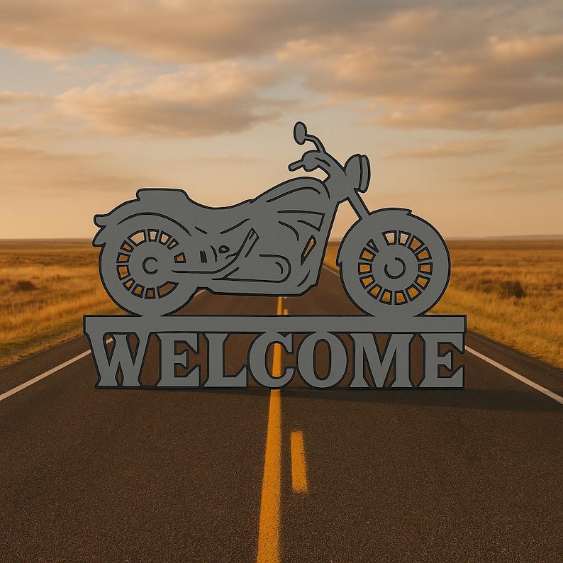 Motorcycle Welcome Sign DXF/SVG File, Plasma/laser/water Jet Table Cut ...