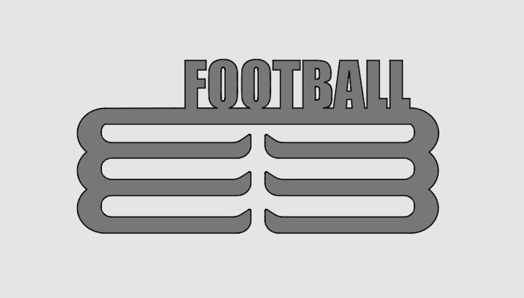 Football Medal Hanger DXF File - Plasma/laser/water Jet Table Cut Ready ...