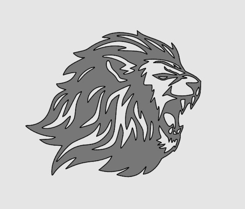 Lion Head - DXF / SVG File - Plasma/laser/water Jet Table Cut Ready - Etsy