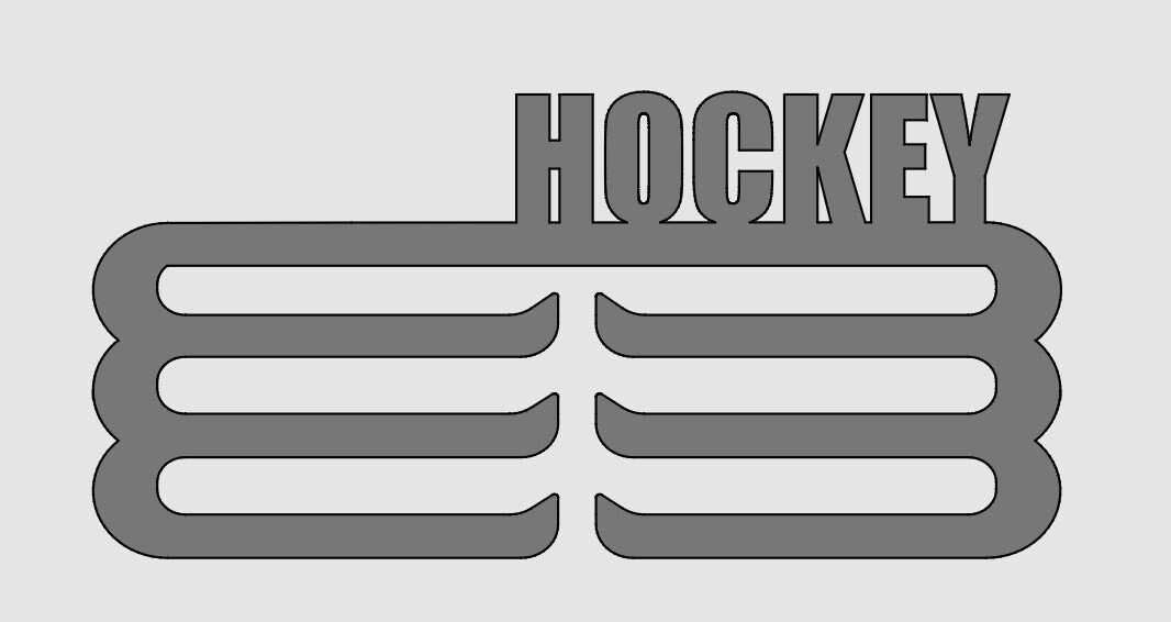 Hockey Medal Hanger DXF File - Plasma/laser/water Jet Table Cut Ready ...