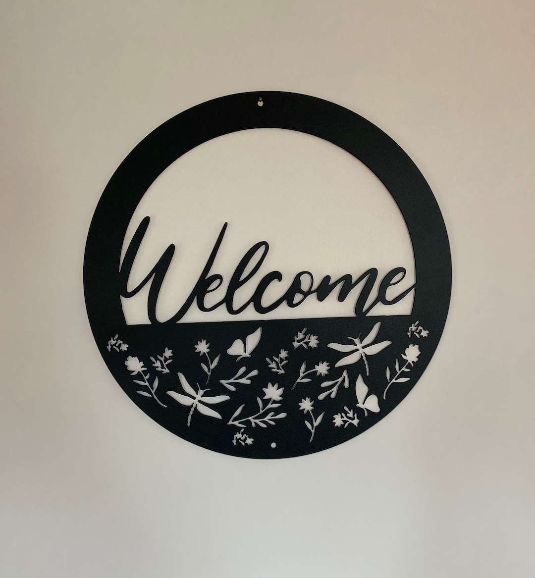 Floral Welcome Sign DXF File, Plasma Table Cut Ready - Etsy