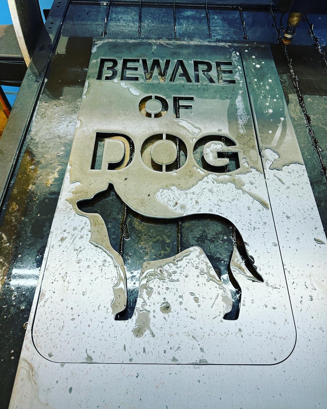 Beware of Dog Sign DXF File Plasma Table Cut Ready - Etsy