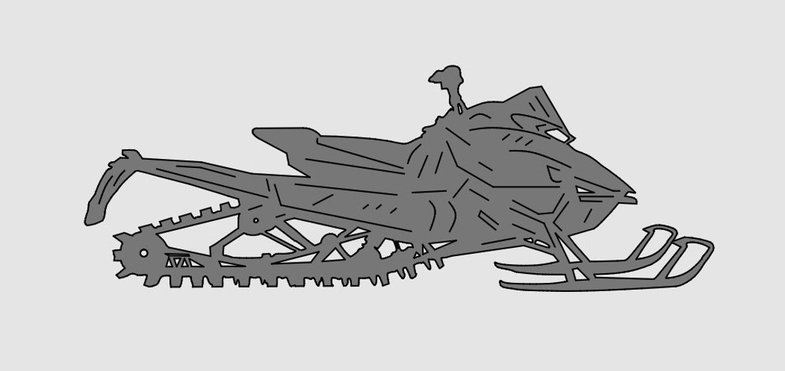 Snowmobile DXF File, Cut Ready - Etsy