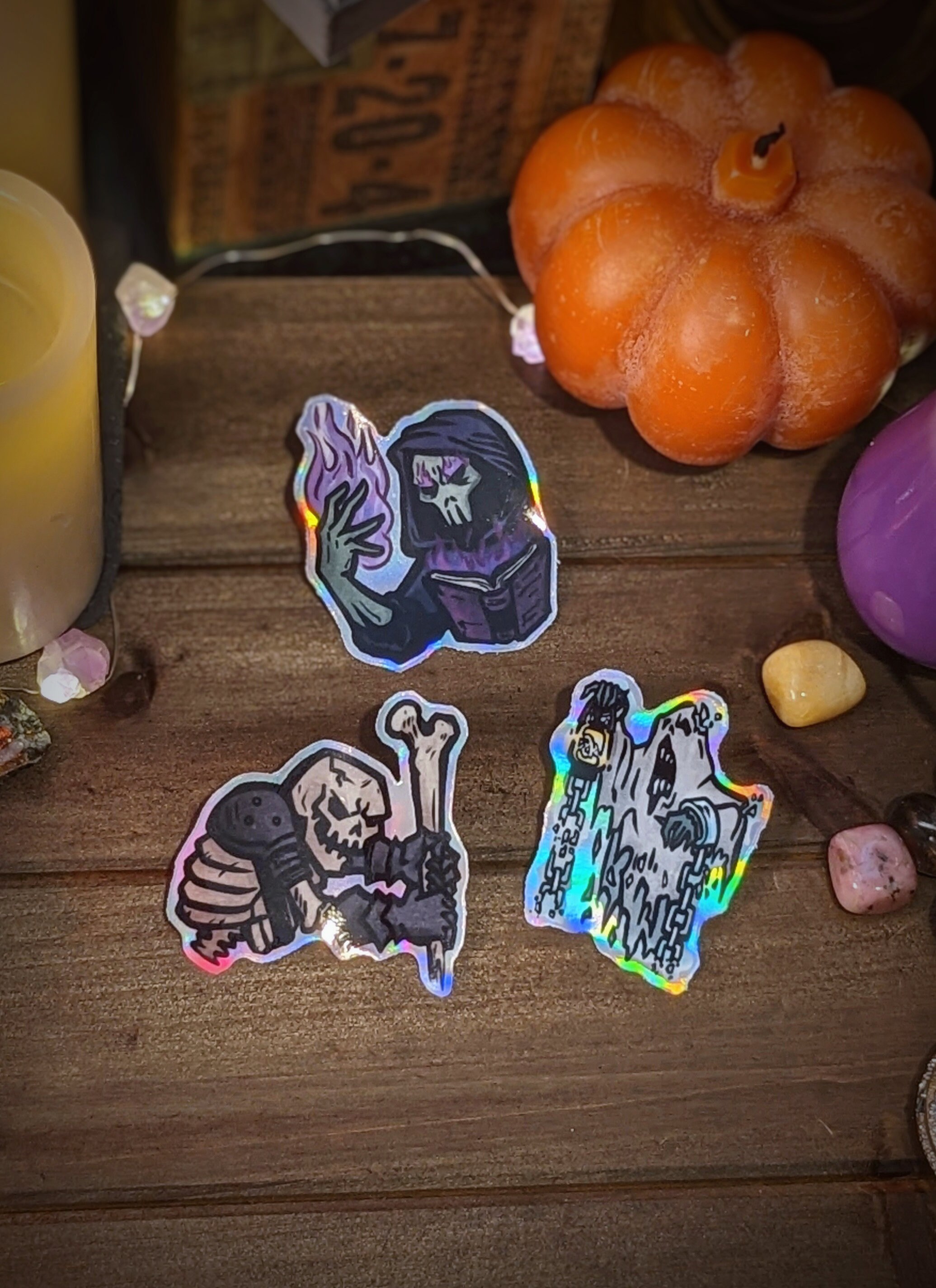 Mini Monster Sticker Pack Holographic Vinyl Stickers - Etsy