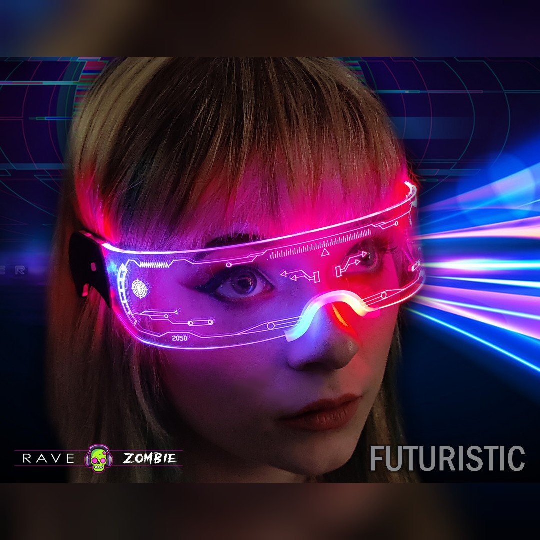 Cyberpunk Futuristic Glasses by Ravezombie - Etsy