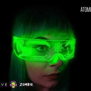 Cyberpunk Glasses Rave Cosplay Outfit Futuristic Fashion Goggle Rave ...