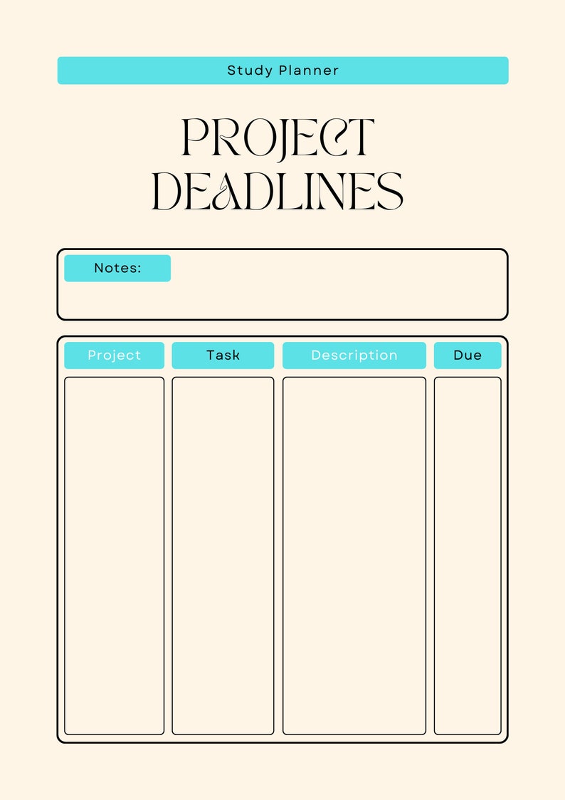 Digital and Printable Project Planner Group Project Planner - Etsy