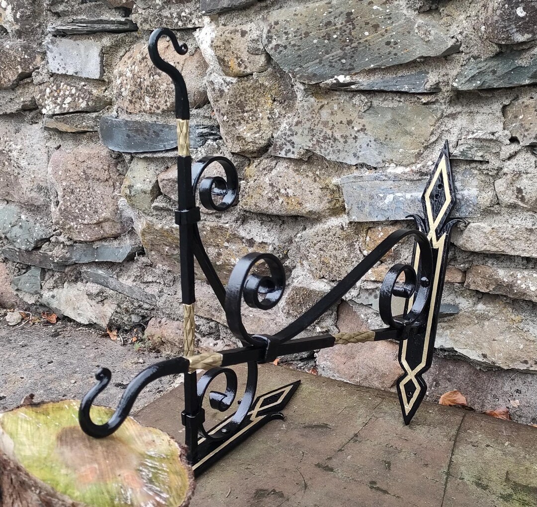 Hand Forged Hanging Baskets (pair) - Etsy