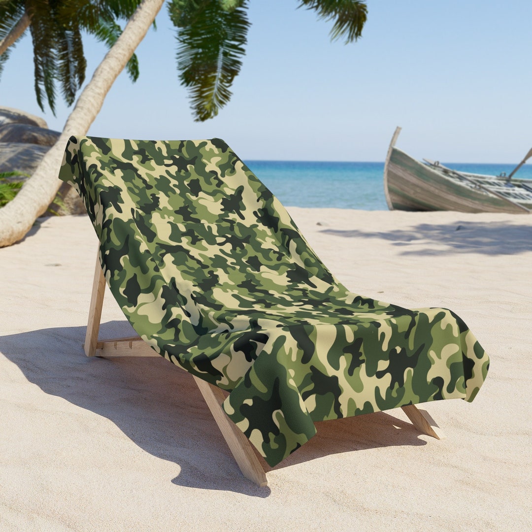 Camouflage Beach Towel, Military Style Beach Towel, Outdoor Camouflage ...