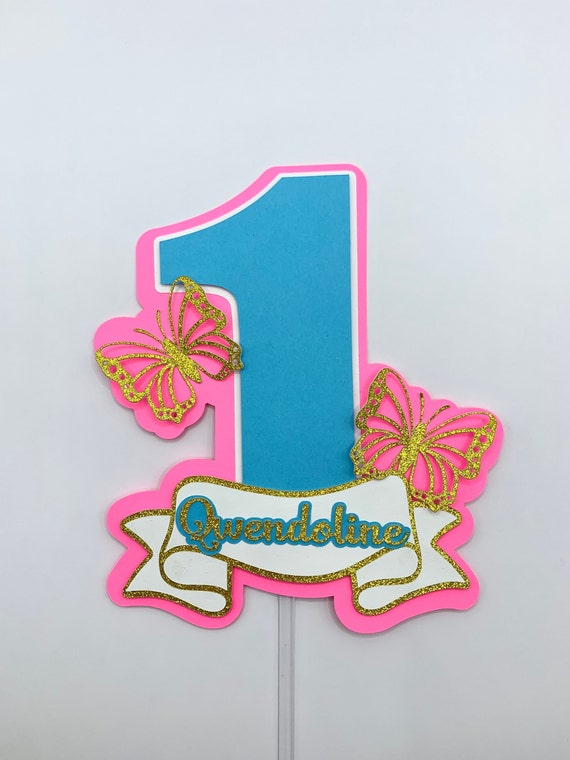 Number Cake Topper Butterflies Birthday Cake Topper | Etsy