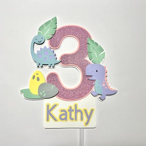 Dinosaur Cake Topper Dinosaur Birthday Number Cake Topper - Etsy UK
