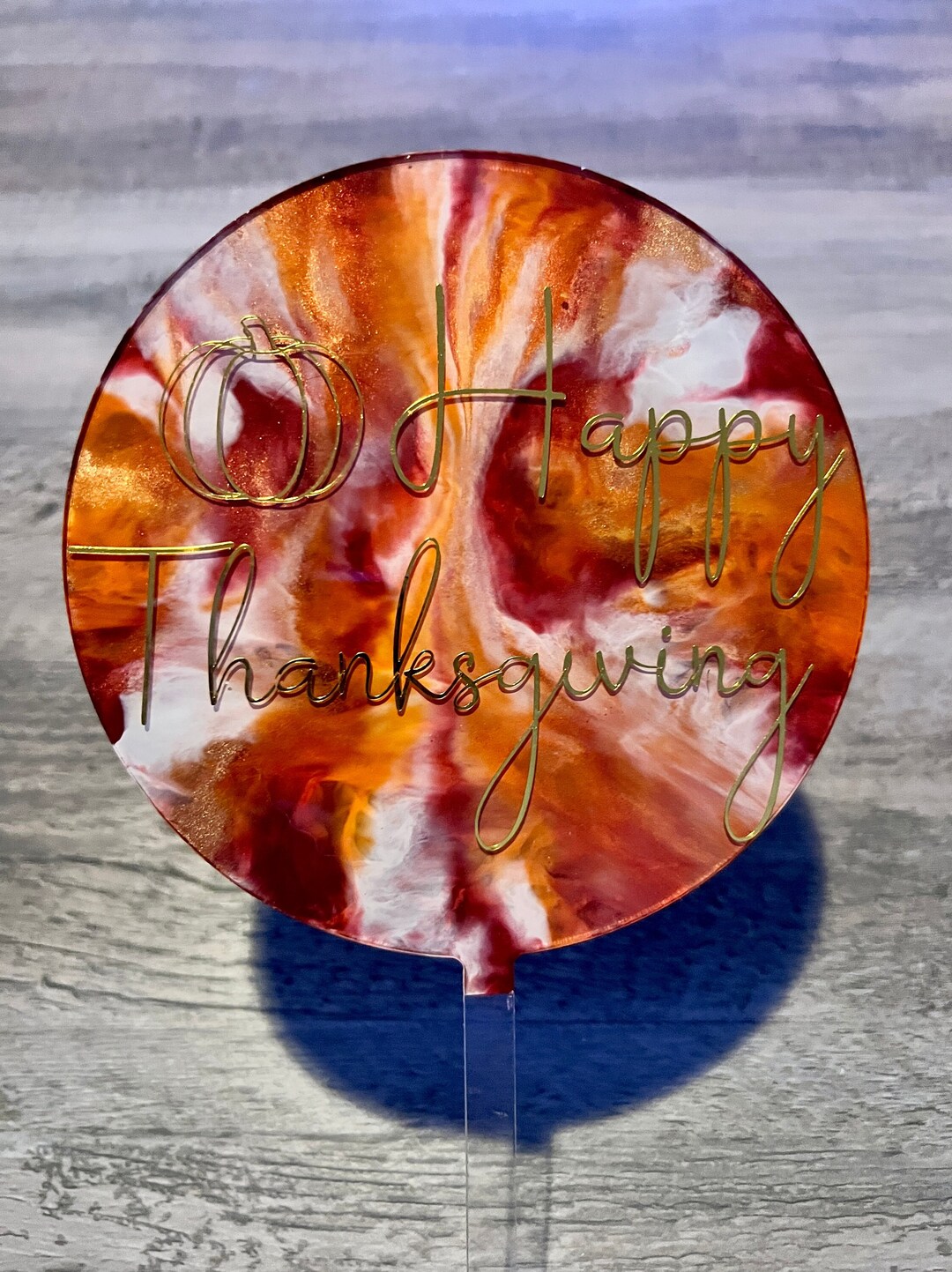 Thanksgiving Cake Topper Acrylic Cake Topper Happy - Etsy