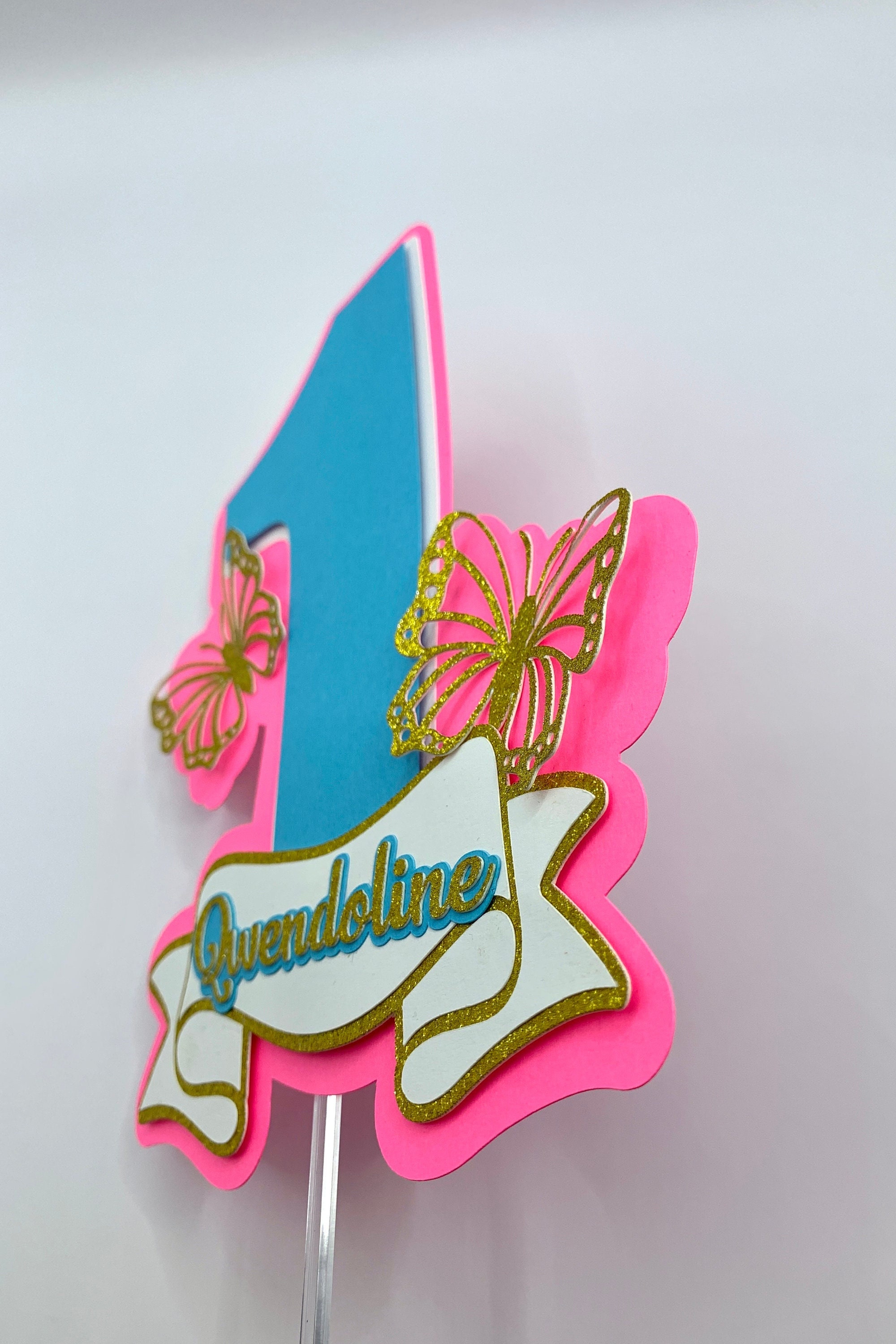Number Cake Topper Butterflies Birthday Cake Topper - Etsy