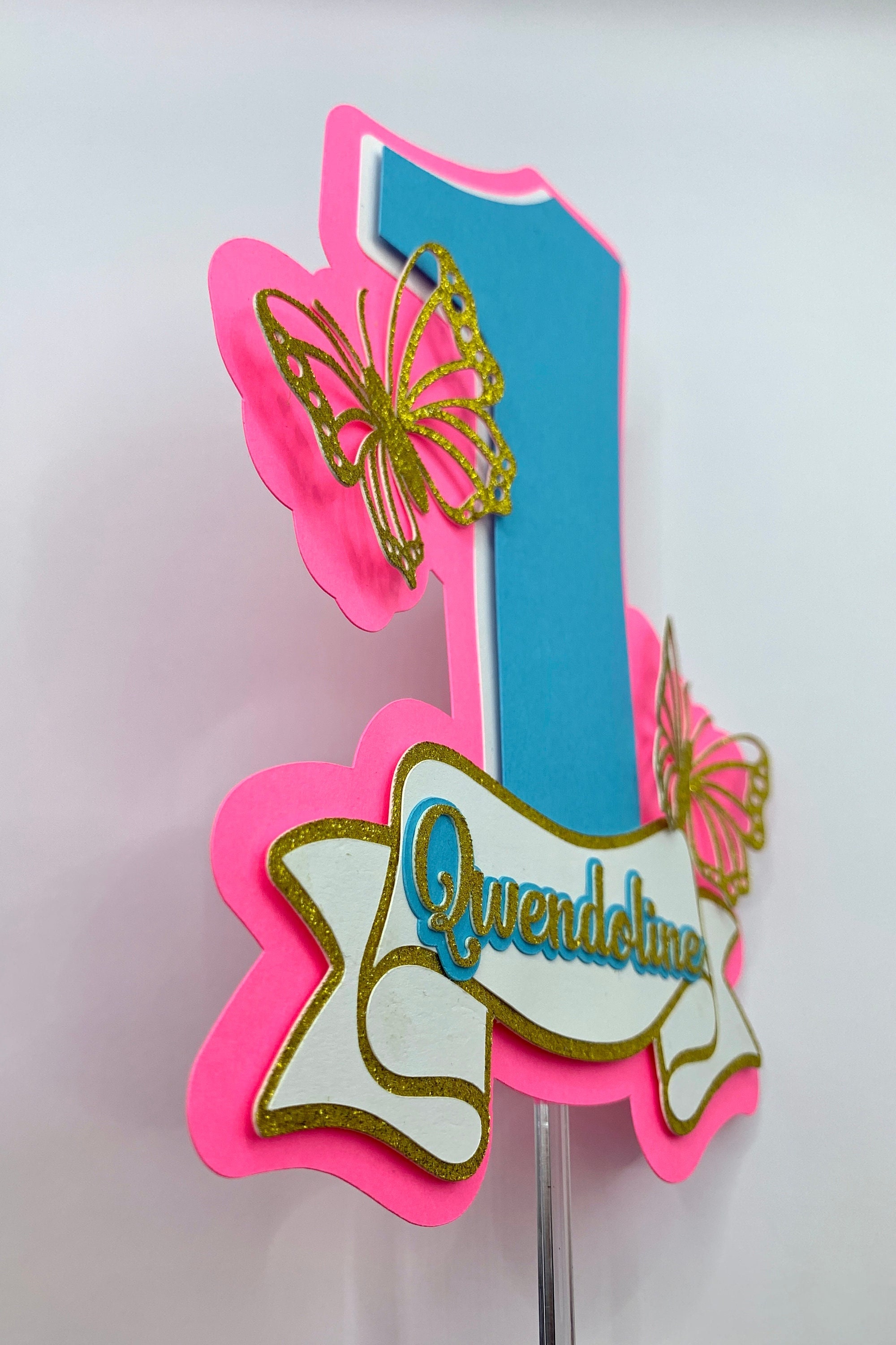 Number Cake Topper Butterflies Birthday Cake Topper - Etsy