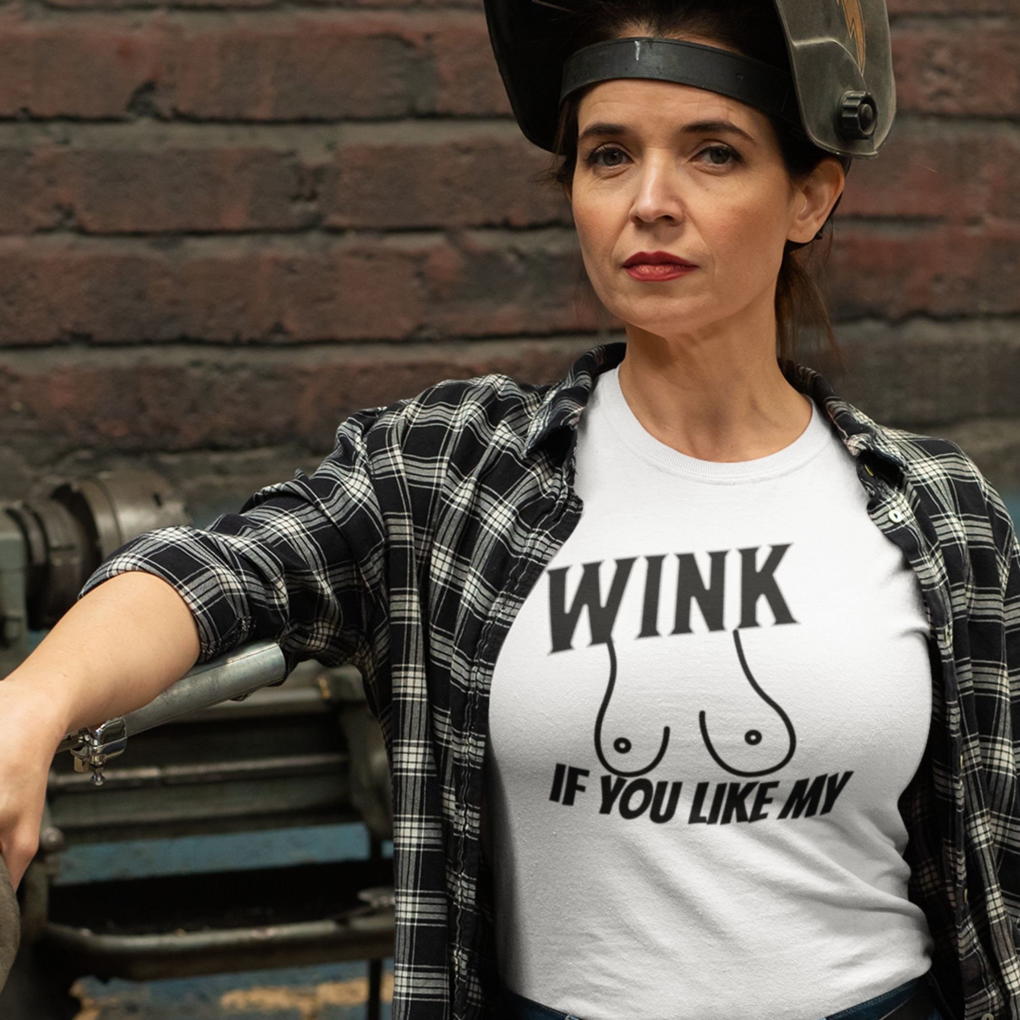 Wink If You Like My Tits T Shirt Rude Tits Shirts Big Tits Shirts