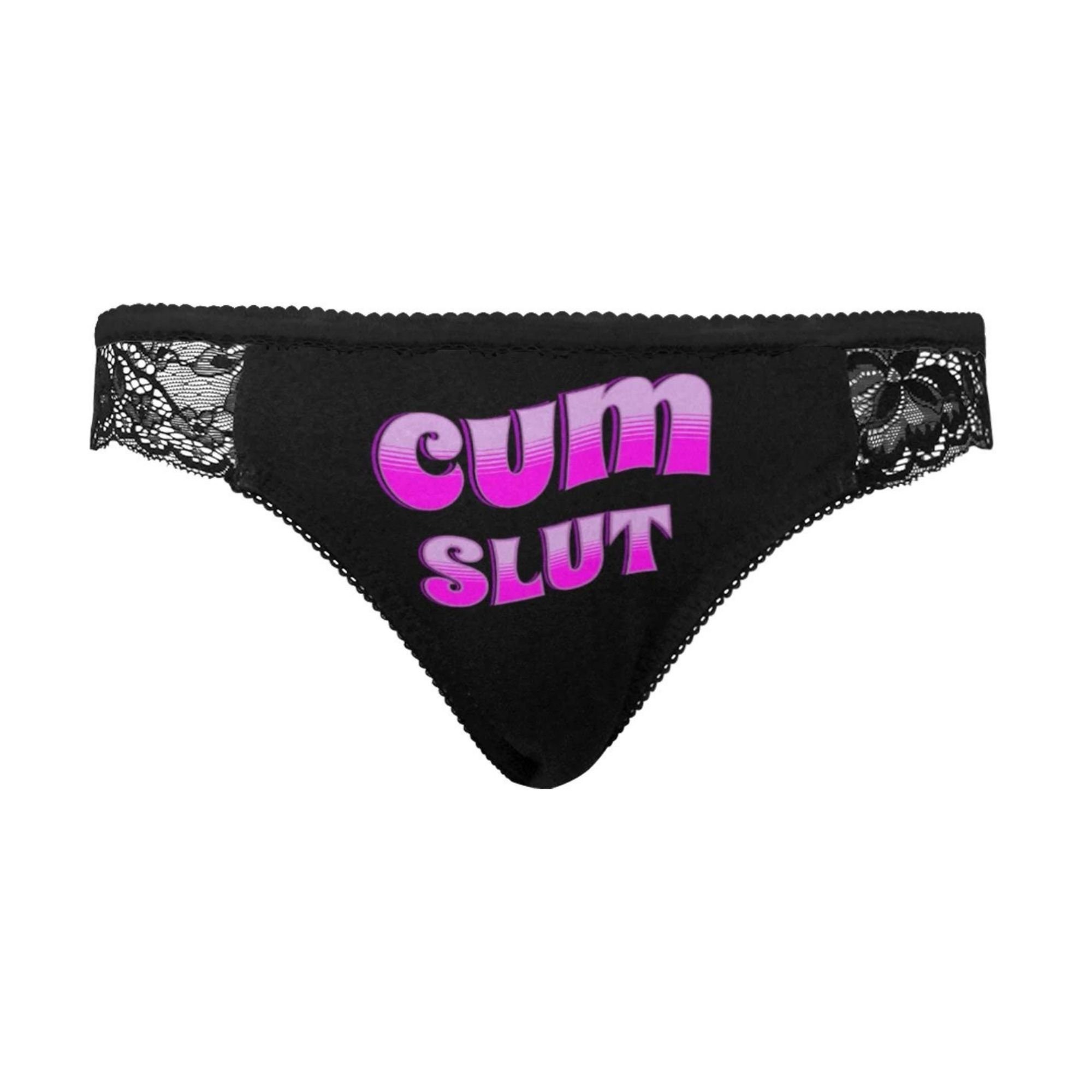 Cumslut Lace Panties Cum Fetish Panties Hotwife Lingerie Etsy Australia