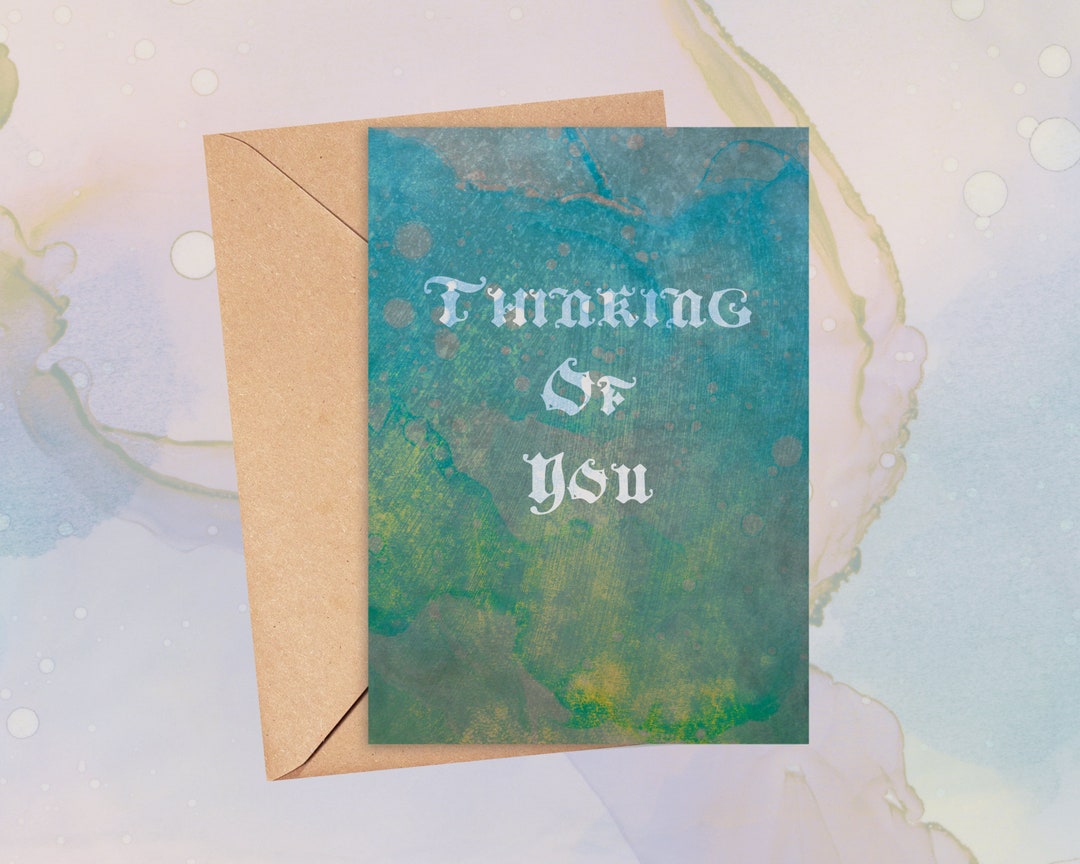 Thinking of You Greeting Card | Green Clouds | Elegant Thinking of You ...