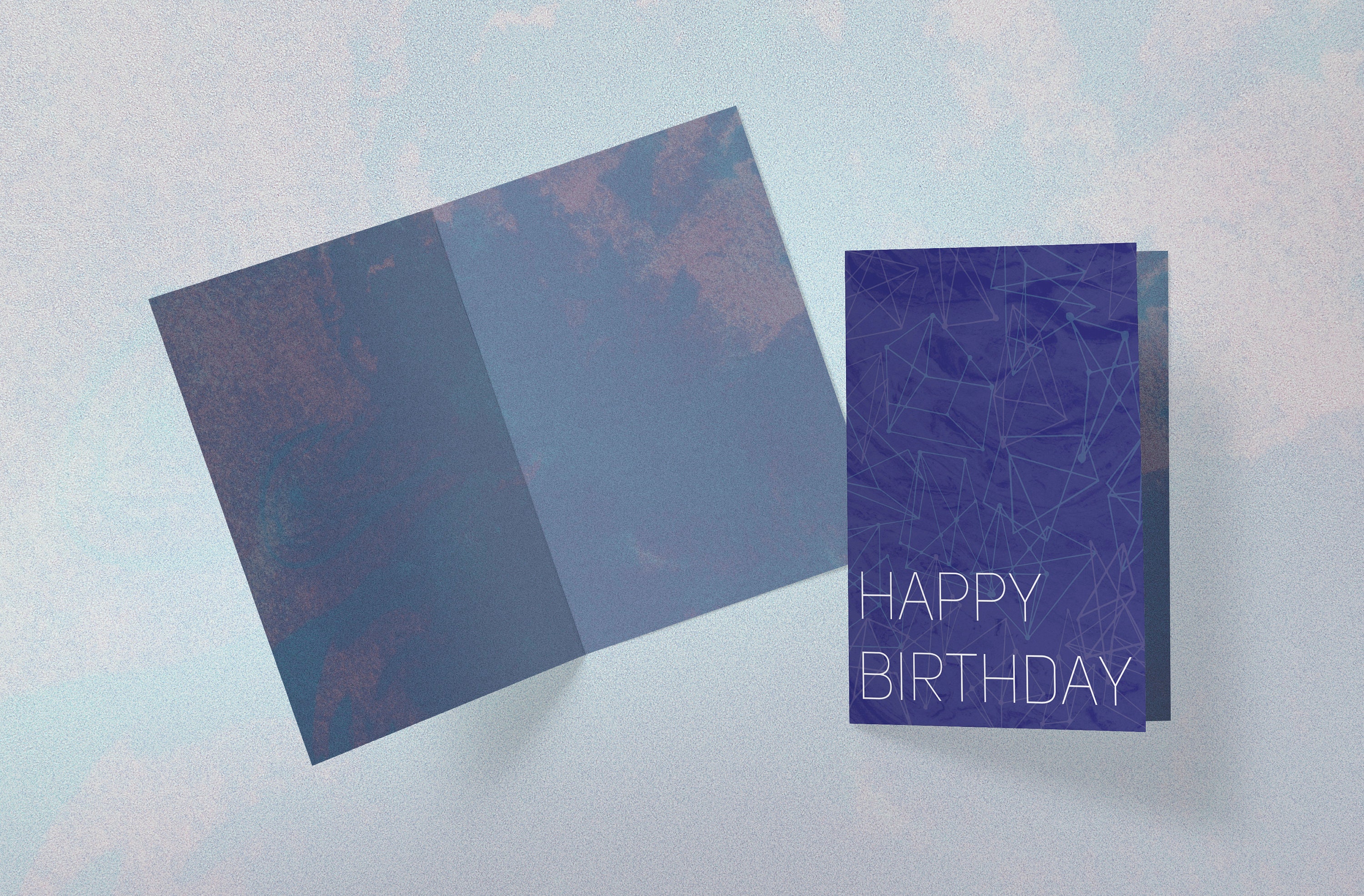 Happy Birthday Greeting Card | Geometric Polygons | Birthday Note - Etsy