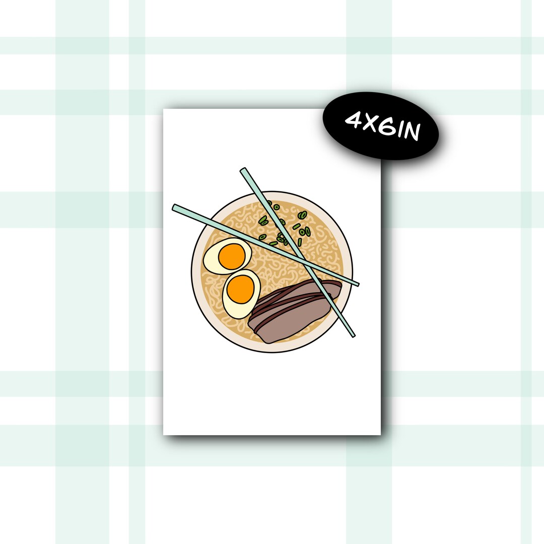 Ramen Art Print 4x6 Print, Mini Art Print, Postcard Print - Etsy
