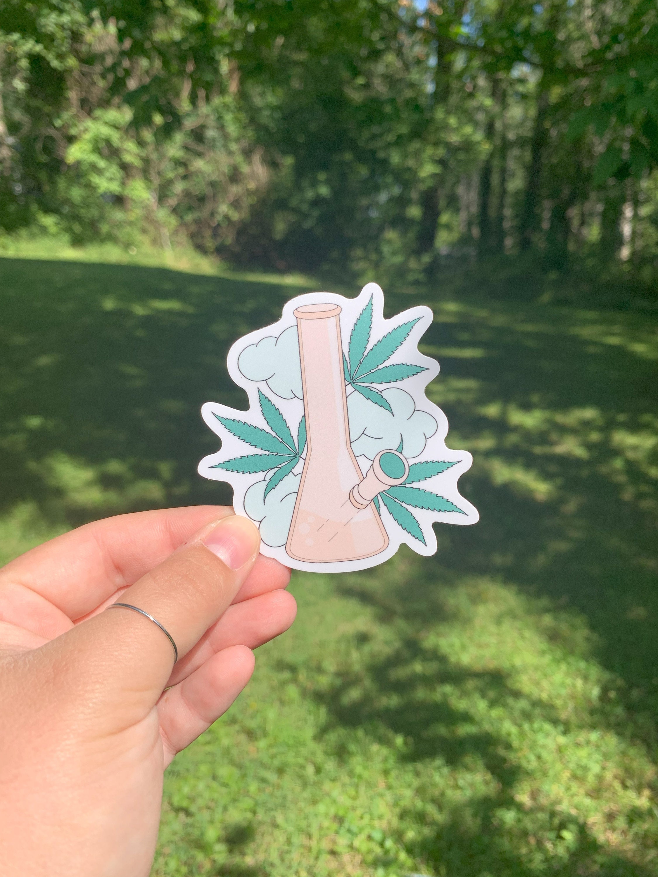 Bong Waterproof Sticker for Water Bottle Sticker Laptop Sticker Planner ...