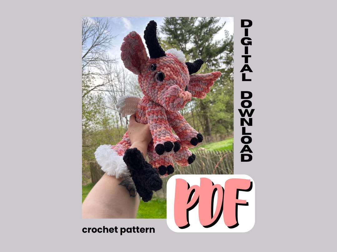 Rory the Dragon | Crochet Pattern, Amigurumi, PDF Digital Pattern ...