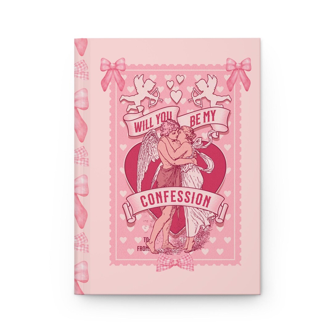 Will You Be My Confession, Romantic Journal, Couples Journal Gift, Pink ...
