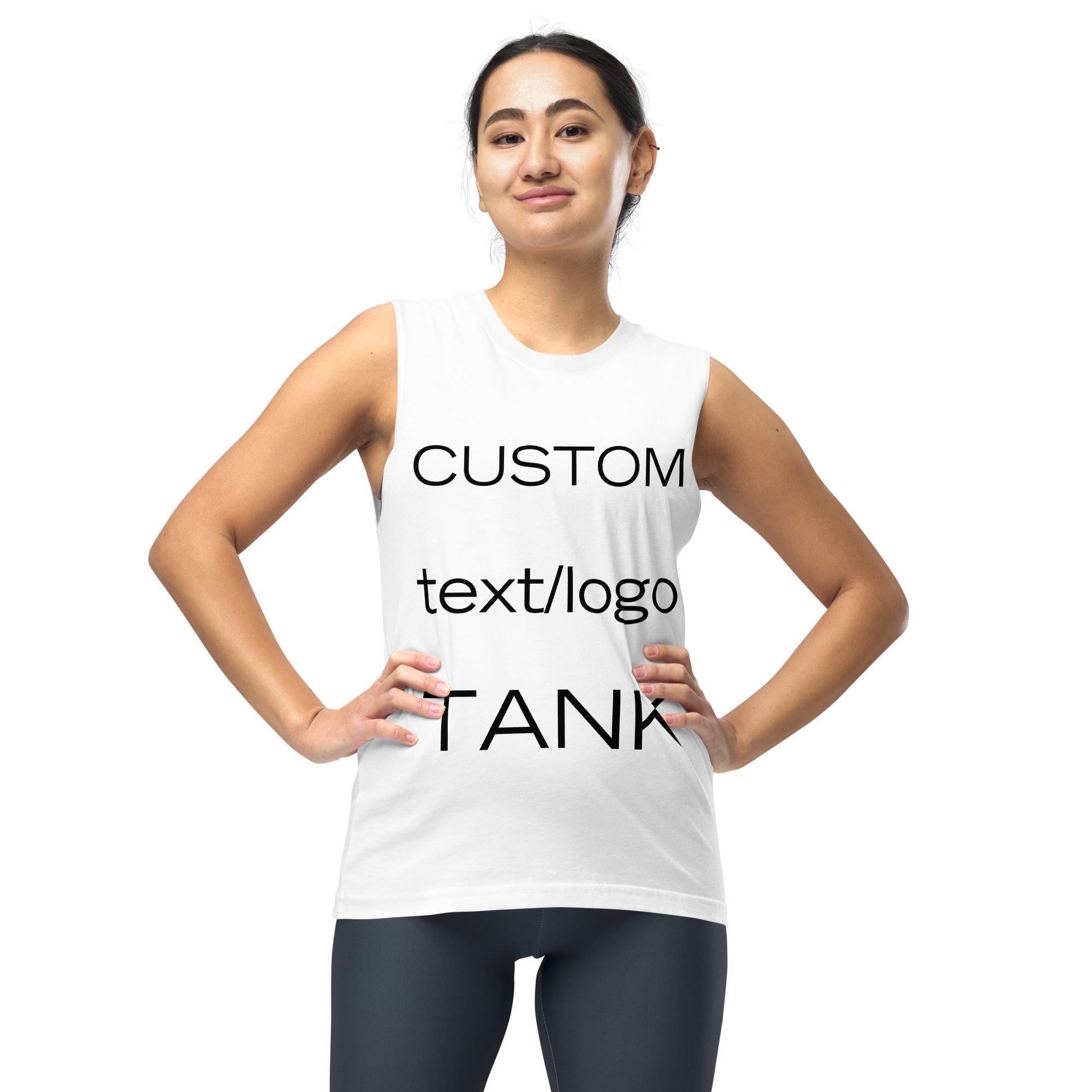 Custom Muscle Tank Shirt, Front and Back Print, Custom Logo Shirt ...