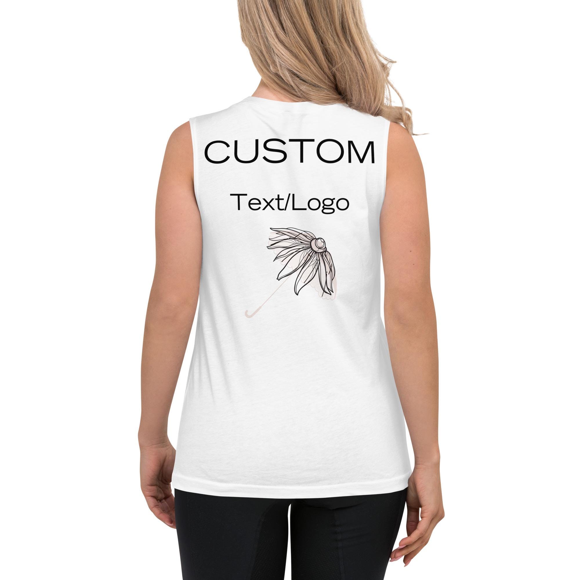 Custom Muscle Tank Shirt, Front and Back Print, Custom Logo Shirt ...