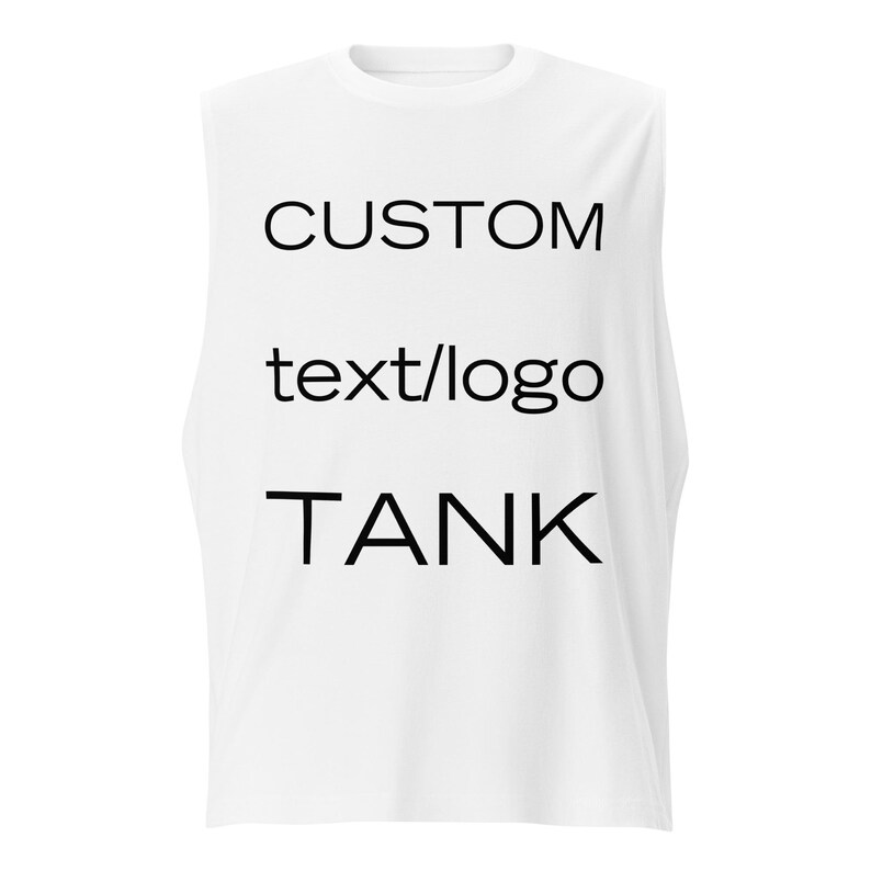 Custom Muscle Tank Shirt, Front and Back Print, Custom Logo Shirt ...