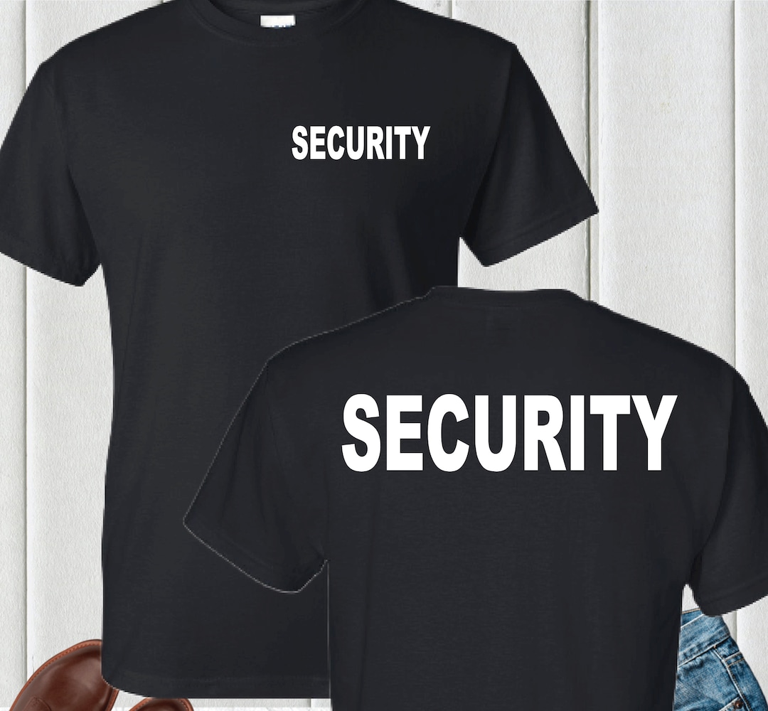 SECURITY T-SHIRT Front and Back Design S-5XL - Etsy
