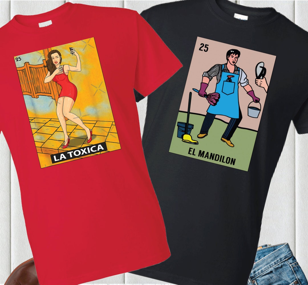 El Mandilon and La Toxica Couple T-shirt | Funny Couple Shirts - Etsy