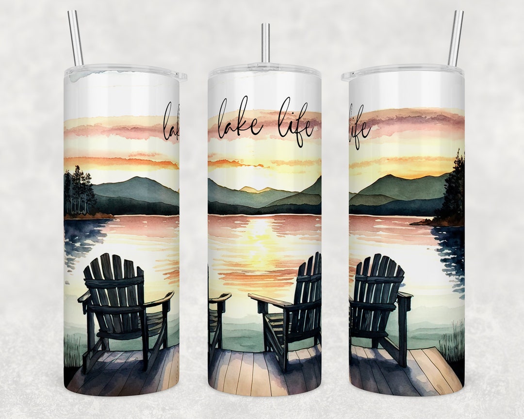 Lake Life Beverage Tumbler, Lake Beverage Holder, Custom Tumbler for ...