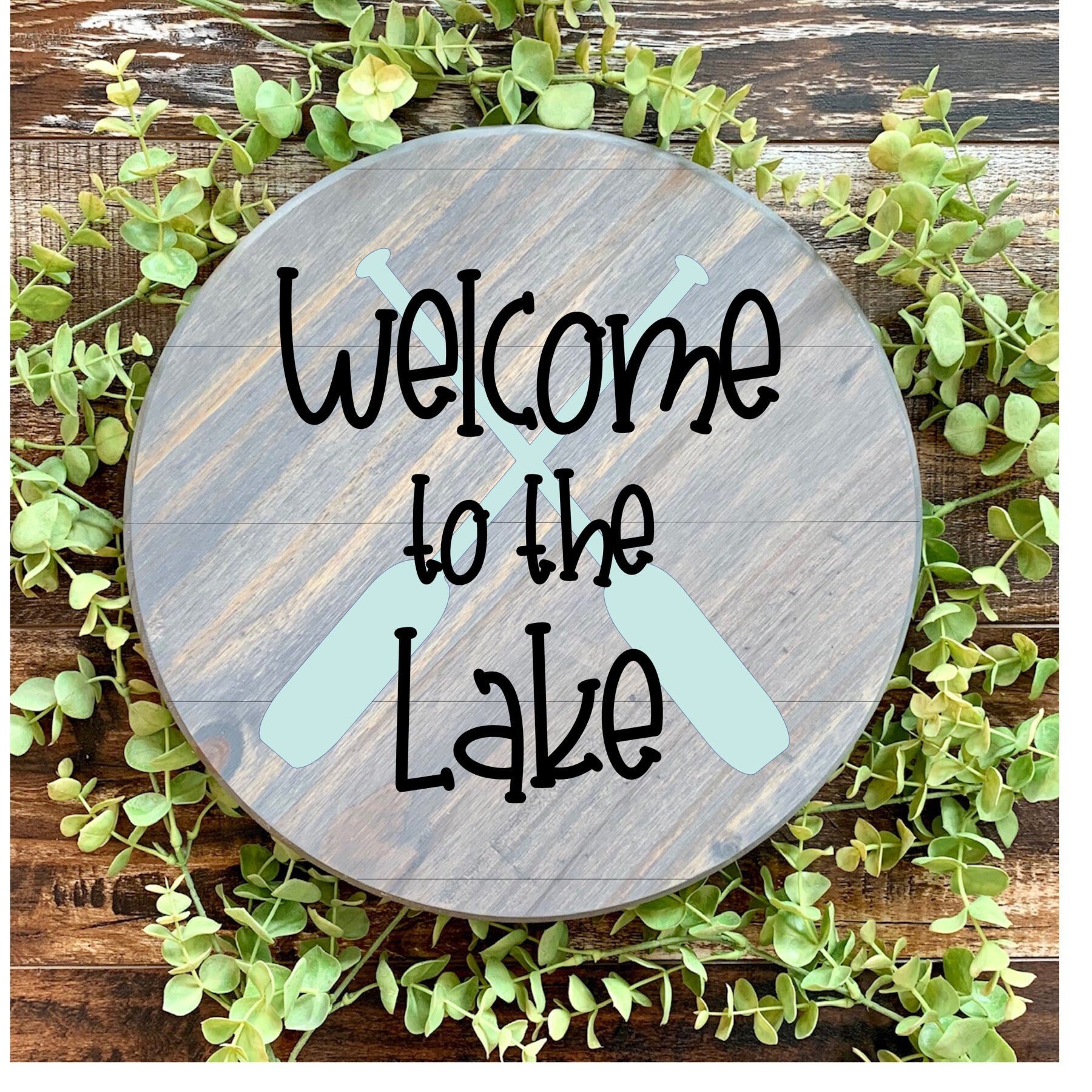 Welcome to the Lake" Solid Wood Round Sign, Lake Life, Sign for Lake ...
