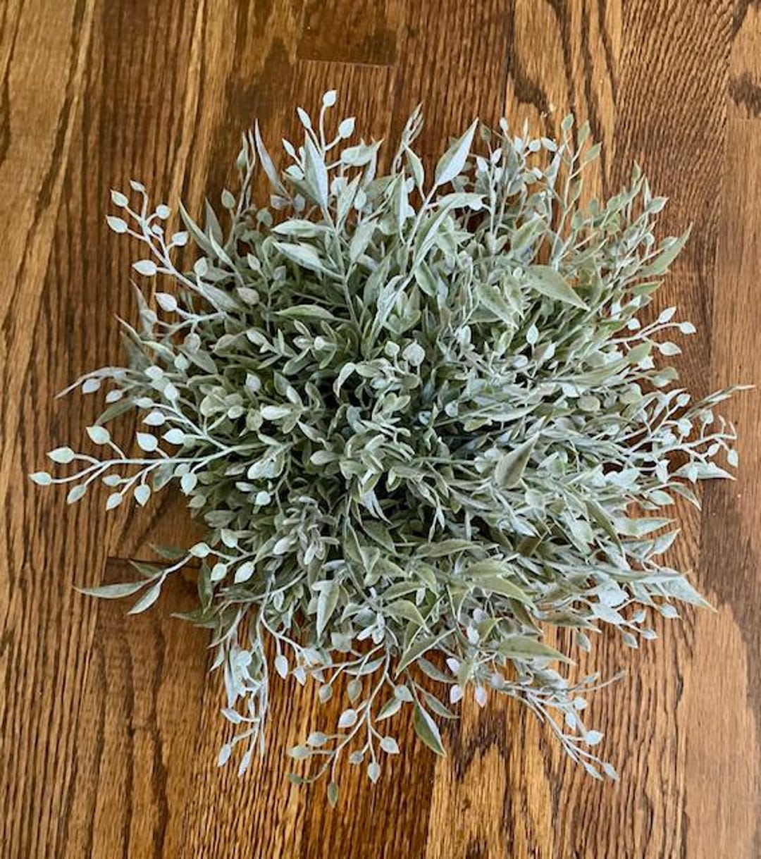 Farmhouse Half Sphere Spring Decor Greenery Bowl Filler Mixed Sage Leaf ...