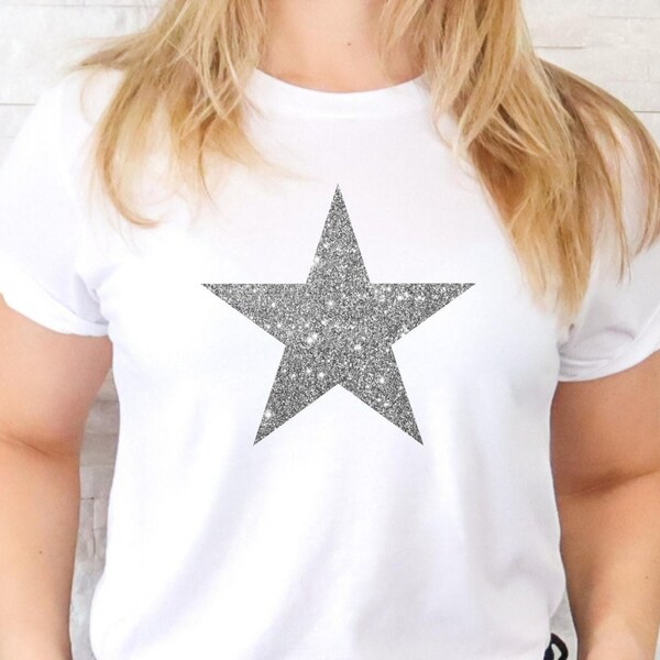Glitter Star Shirt - Etsy