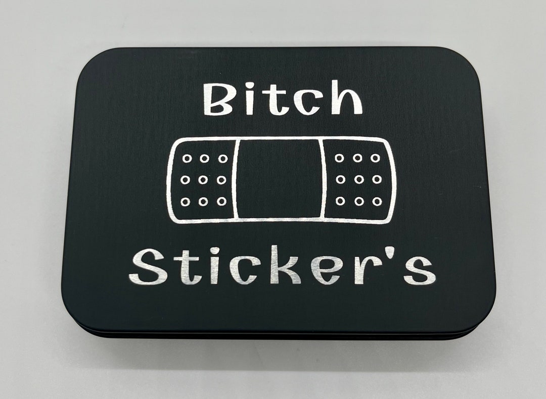 Bitch Stickers Band-aid Tin, First Aid Tin, Travel Tin, Man Band-aids ...
