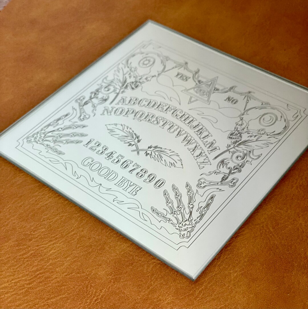 Small Ouija Board Mirror, Board Game Mirror, Glass Mirror Candle Holder ...