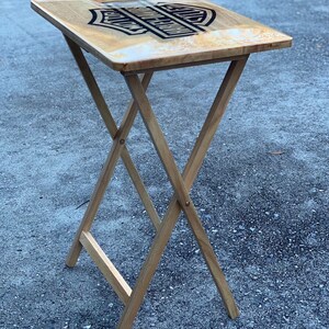 Custom Engraved Wood TV Tray Table: Sports Theme Folding Food Table - Etsy