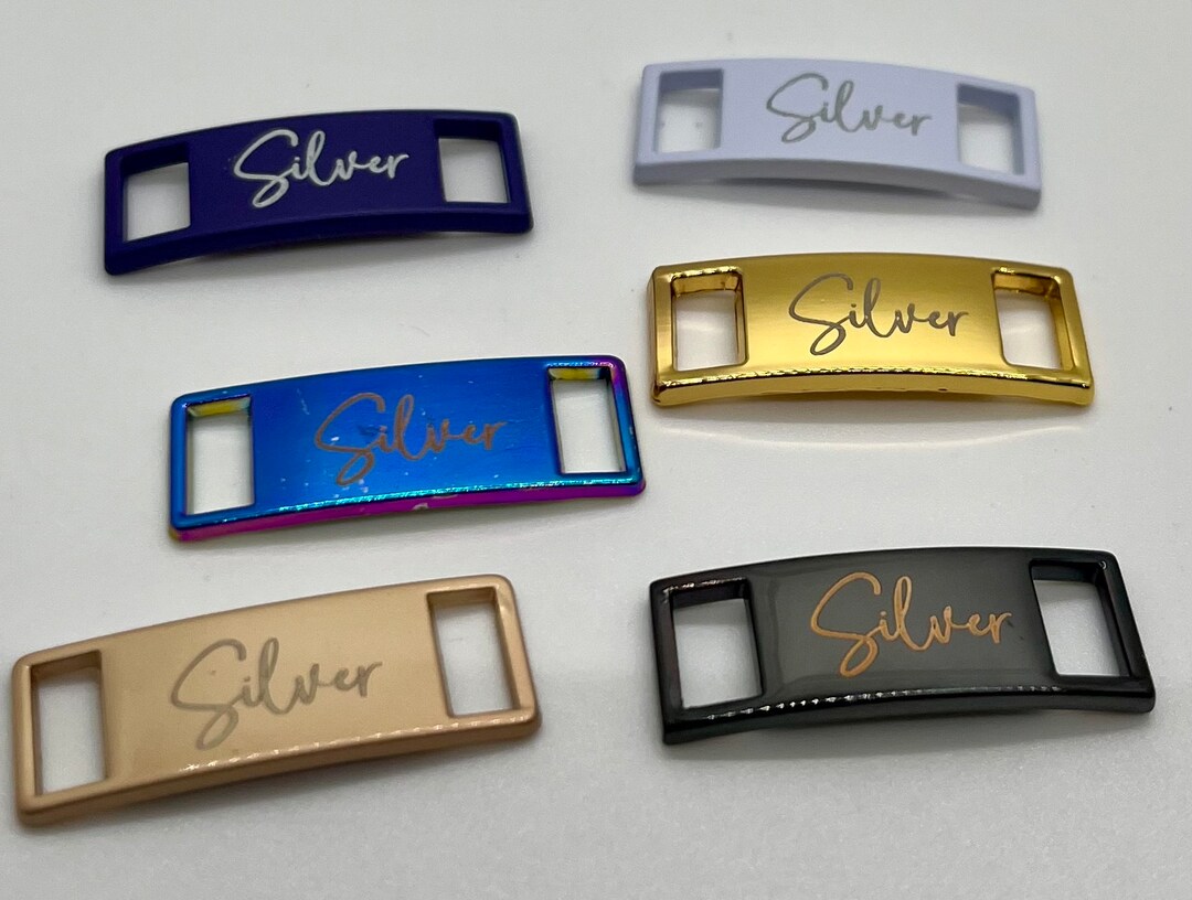 Custom Engraved Metal Shoe Tags, Personalized Shoe Charms (pair) - Etsy